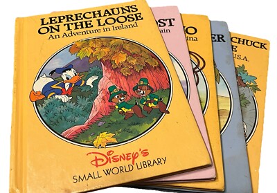 Disney Small World Library Adventure Books Lot of 5 Hardcover Grolier ...