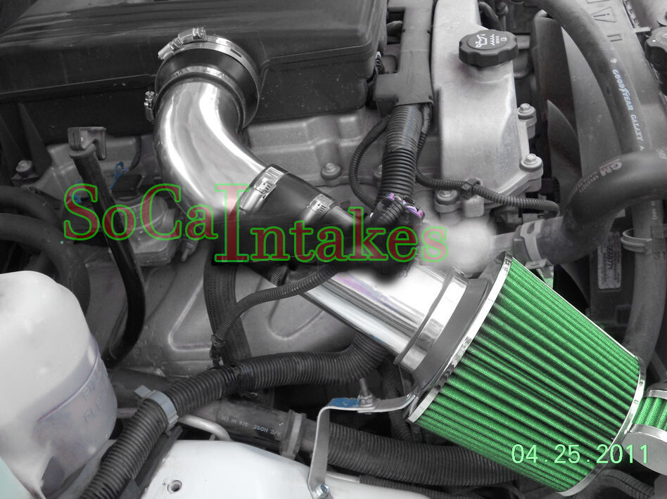 Black Green 2pc Cold Air Intake Kit & Filter For 2007-2009 Hummer H3 3 ...