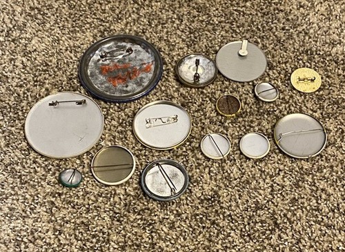 Lot Of 14 Vintage Enamel Metal Buttons & Lapel Pins Nixon Goodyear 4H ...