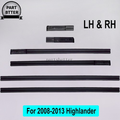LH & RH For Toyota 2008-2013 Highlander Center Roof Drip Side Finish ...