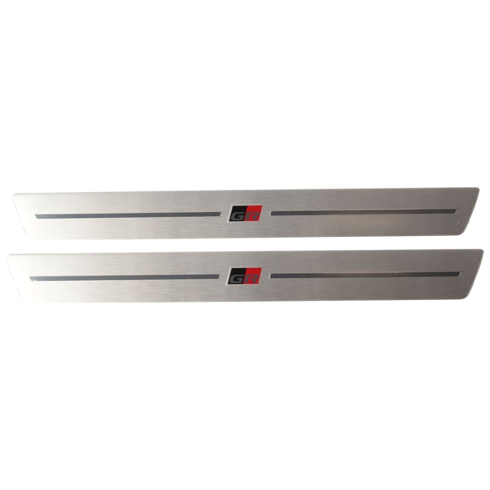 Genuine+Toyota+Yaris+GR+Silver+Aluminium+Scuff+Plates+with+Logo+2020 ...