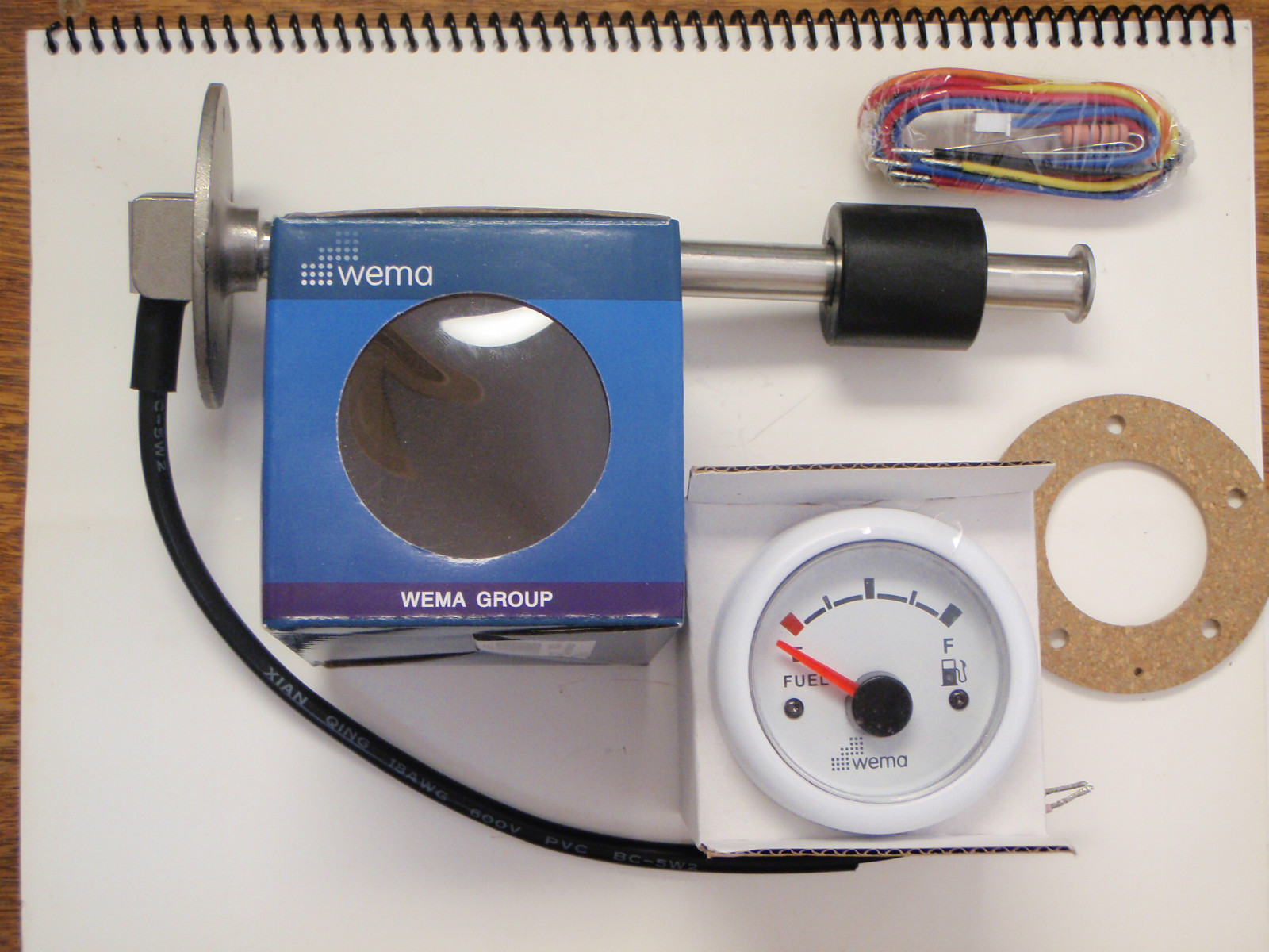 FUEL TANK GAUGE METER AND SENDER 11-1/2" STAINLESS WEMA KUS UPFR-WW ...