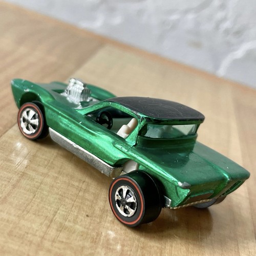 Vintage 1967 Redline Hot Wheels Python Car Hong Kong, Green With White ...