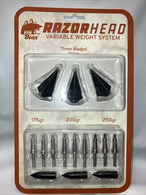Bear RazorHead Three Blad Broadhead System | eBay