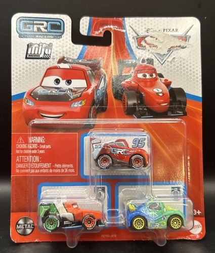 NEW 2024 Disney Pixar Cars 3 Pack Mini Racers GRC Lightning Francesco ...