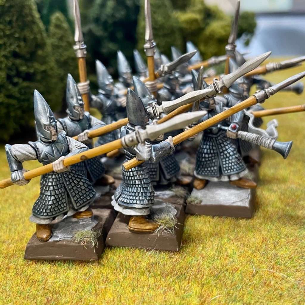 High Elf Warriors Regiment 14 Painted Miniatures Spearmen Warhammer | eBay