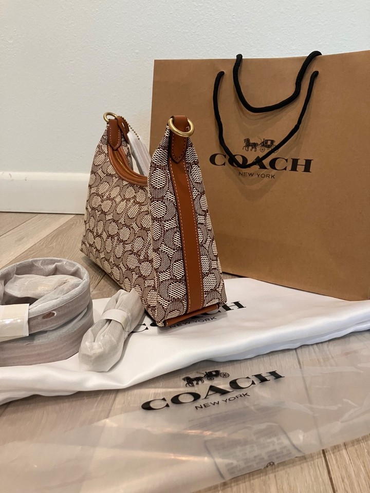COACH CY830 Juliet Shoulder Bag 25 In Signature Textile Jacquard | eBay