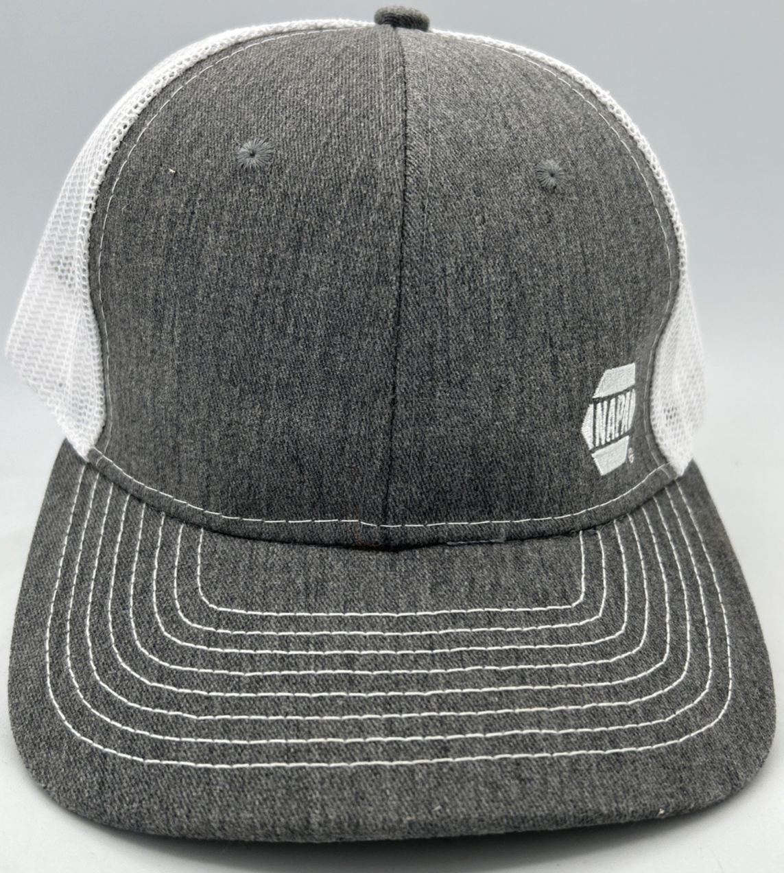 NAPA Grey White Mesh Back Snapback Hat Cap Embroidered Logo | eBay