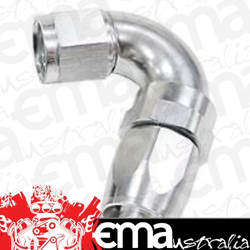Aeroflow AF154-06S 120 Deg Hose End -06AN Silver Full Flow Taper Style ...