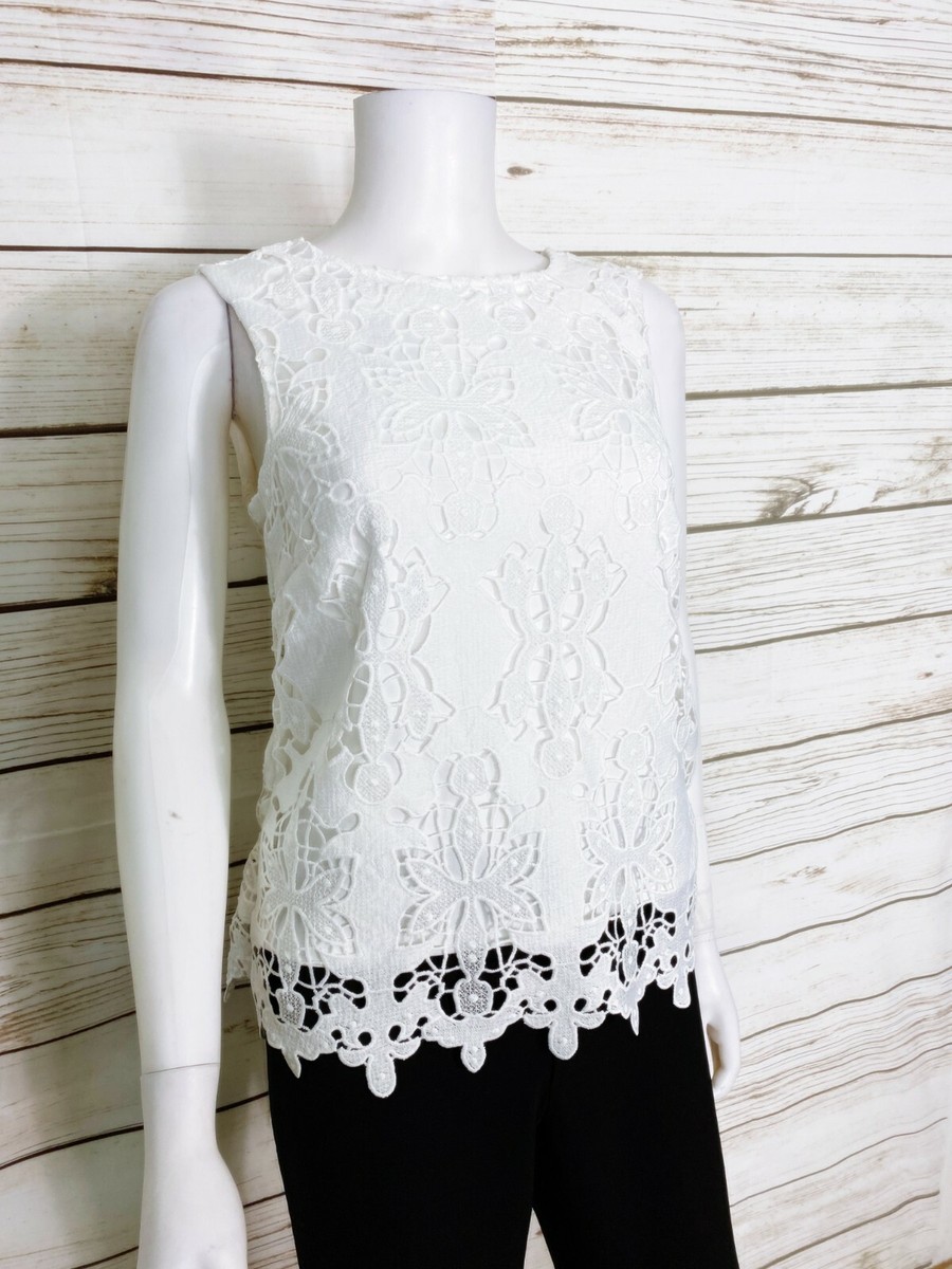 White Lace Tank Top Handm