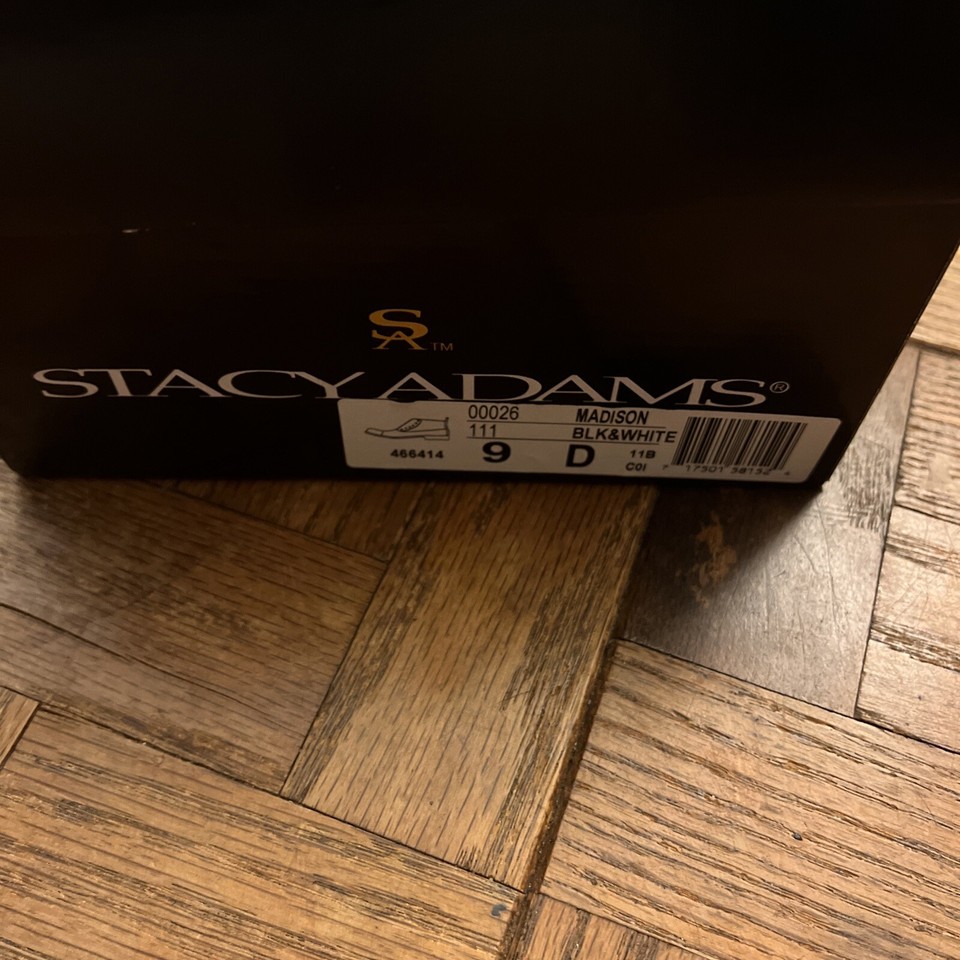 Stacy Adams Madison BLK & White Spat Kidskin Ankle Boot MJ Smooth ...