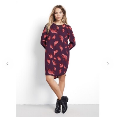 HUSH Clover Dress Splash Burgundy Red | Small / UK8 | BNWT | RRP £65 ...
