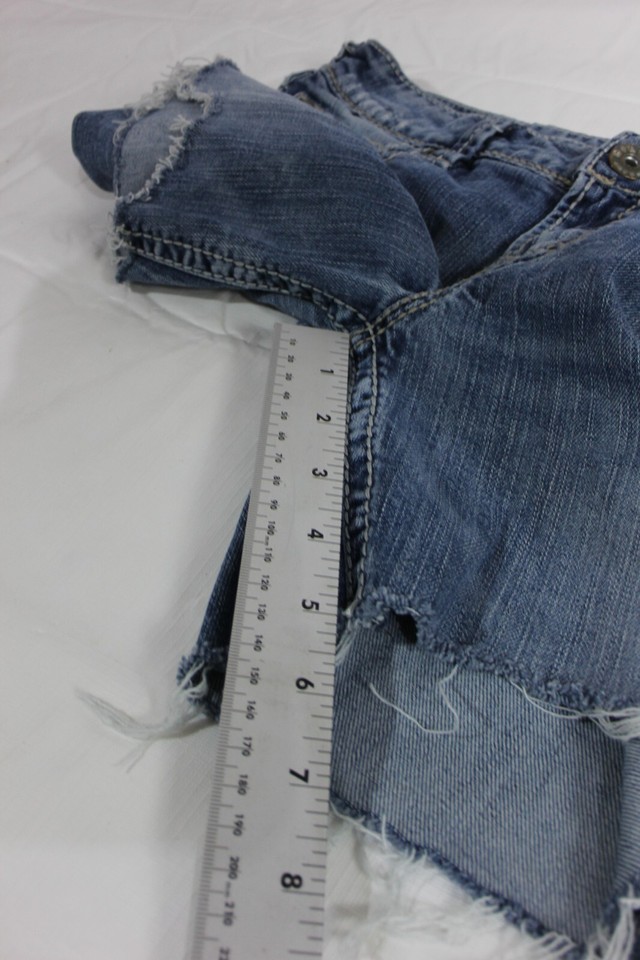 SILVER Jeans Cut Off Shorts 30x4.5 Women's Blue Denim Distressed Wide ...