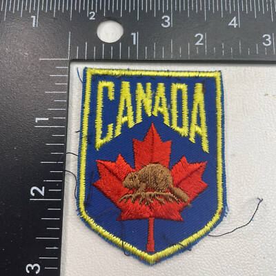 Vtg Beaver & Maple Leaf Canada Patch 27J8 | eBay
