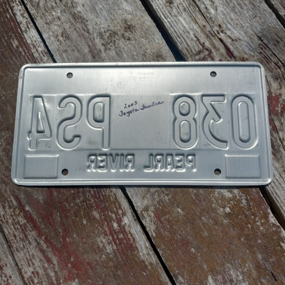 2004 Mississippi License Plate - "038 PS4" PEARL RIVER SEP 04 Stickers ...