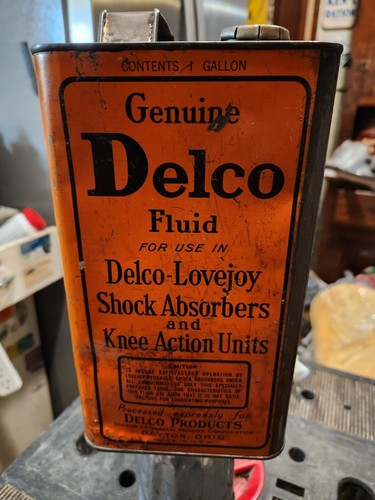 VINTAGE ORIGINAL ANTIQUE GAS OIL GENERAL STORE SIGN DELCO CAN IN NICE ...
