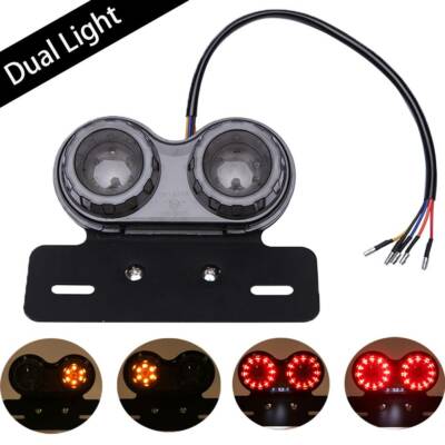 Motorcycle 40 LED Turn Signals Dual Brake Tail Light License Plate ...