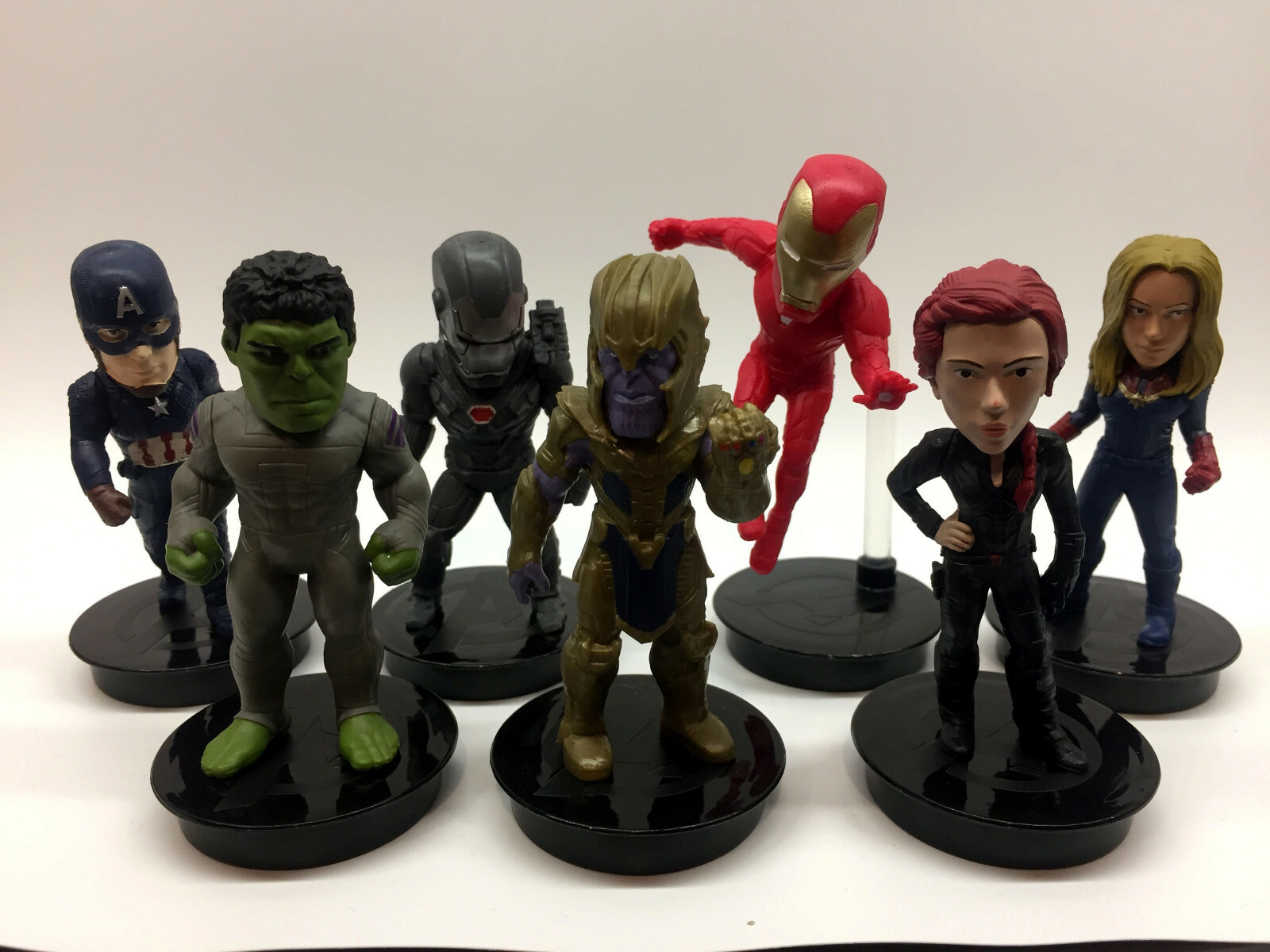 Marvel Avengers Endgame SNAPCO Cup Topper Cake Topper Complete SET of 7 ...