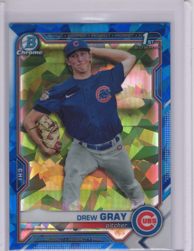 Drew Gray 2021 Bowman Draft Sapphire 1st #BDC-35 Chicago Cubs | eBay