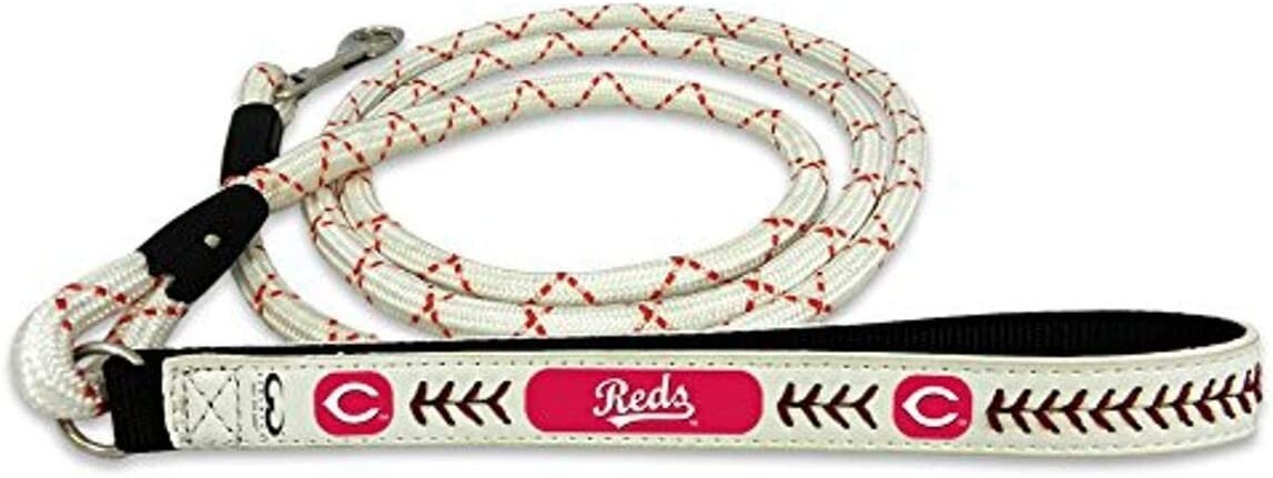 Official MLB Cincinnati Reds Frozen Rope Baseball Leather Leash - Large ...