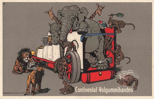 VTG Lion Elephant Giraffe Hippo Money Chimps Riding Driving Truck P591 ...