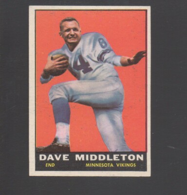1961 Topps Football Card #81 Dave Middleton-Minnesota Vikings Near Mint Card | eBay