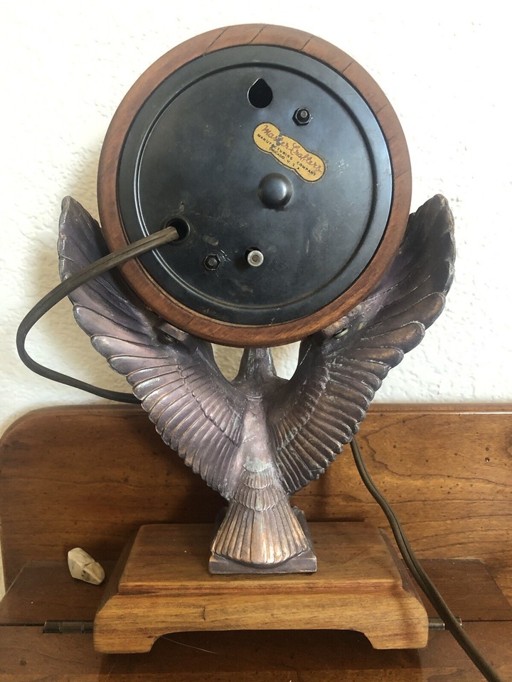 1935 Sessions Master Crafters Brass Eagle Mantle Clock | eBay