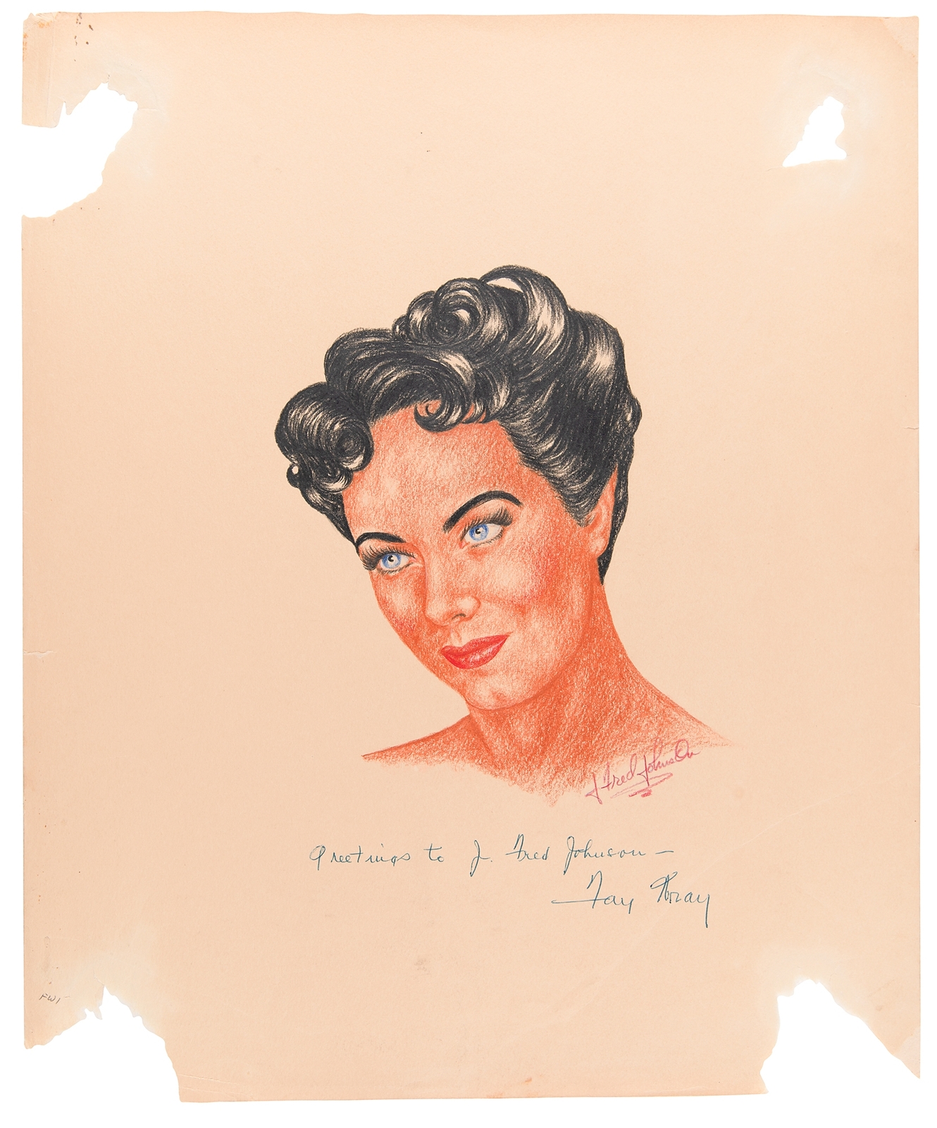 Fay Wray - Classic Actress - Autograph 13.5 x 16.5" Artist Portrait | eBay