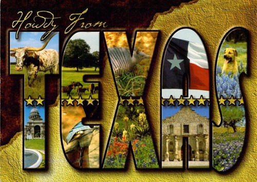 Howdy From Texas- Big Letter- Unposted Postcard M15 | eBay