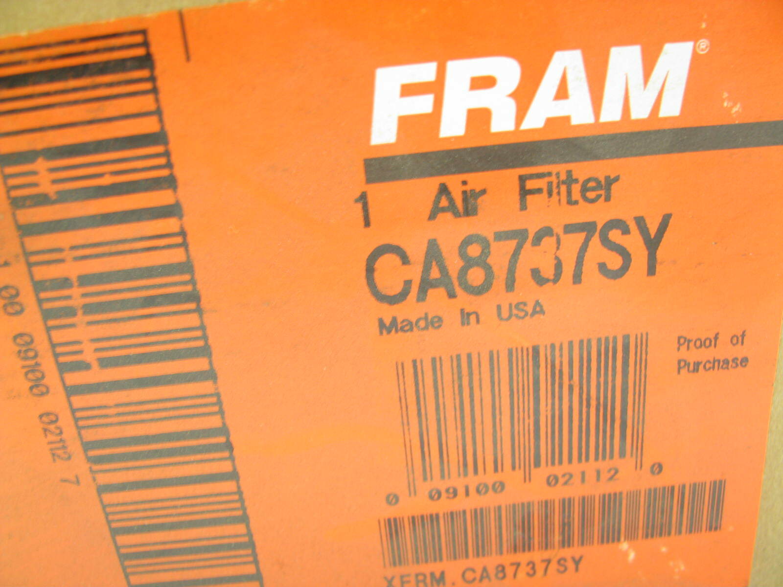 Fram CA8737SY Air Filter Replaces 46569 LAF4545 AF25485 P829333 88569 ...