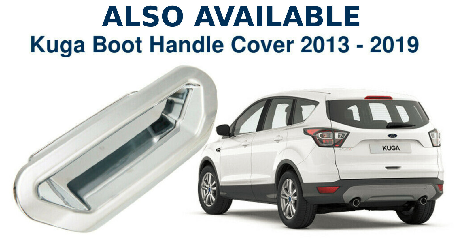 Chrome Door Handle Cover Keyless Entry KeyFree For Ford Kuga Fits 2013 ...