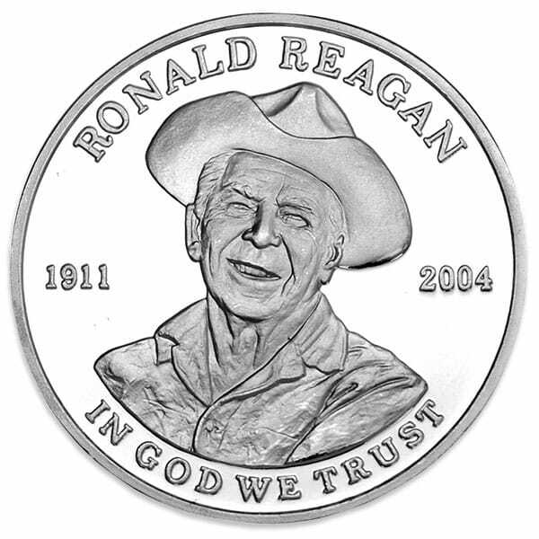 Ronald Reagan Peace Through Strength 1 oz Silver Round .999 Fine BU ...