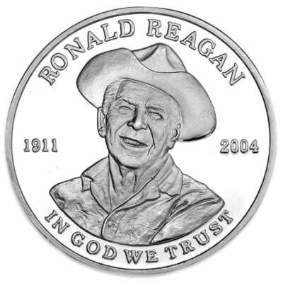 Ronald Reagan Peace Through Strength 1 oz Silver Round .999 Fine BU ...