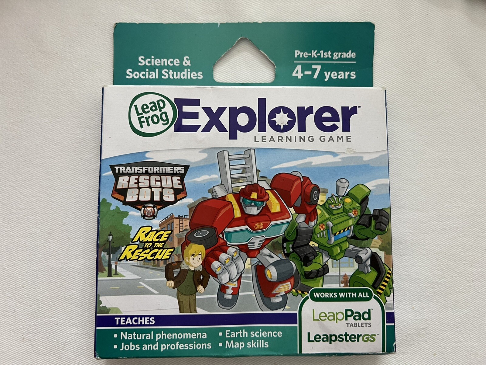 New/Sealed Leap Frog Science & Social Studies Transformers Rescue Bots ...