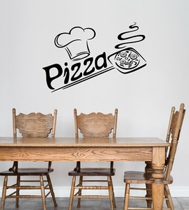 Vinyl Wall Decal Pizza Italian Restaurant Pizzeria Italy Food Stickers ...