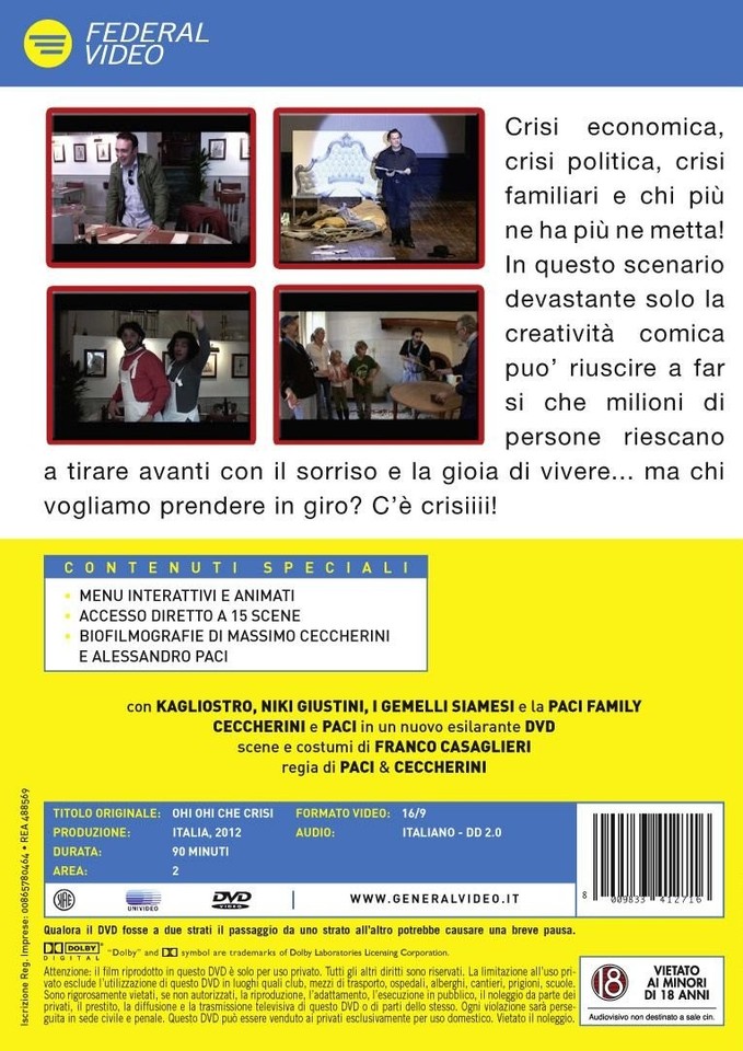 Ohi Ohi Che Crisi (DVD) Ceccherini Paci | eBay