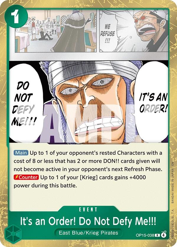 It's an Order! Do Not Defy Me!!! OP15-038 Adventure on Kami's Island ...