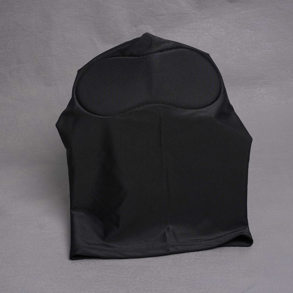 Black Face Mask Elastic Breathable Open Eyes Mouth Spandex Costume Hood ...
