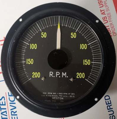 Weston 954 Shaft RPM Gauge and Enclosure for Model 750 Generator, EMD ...