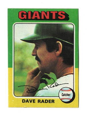 1975 Topps Baseball Card #31 Dave Rader – San Francisco Giants | eBay