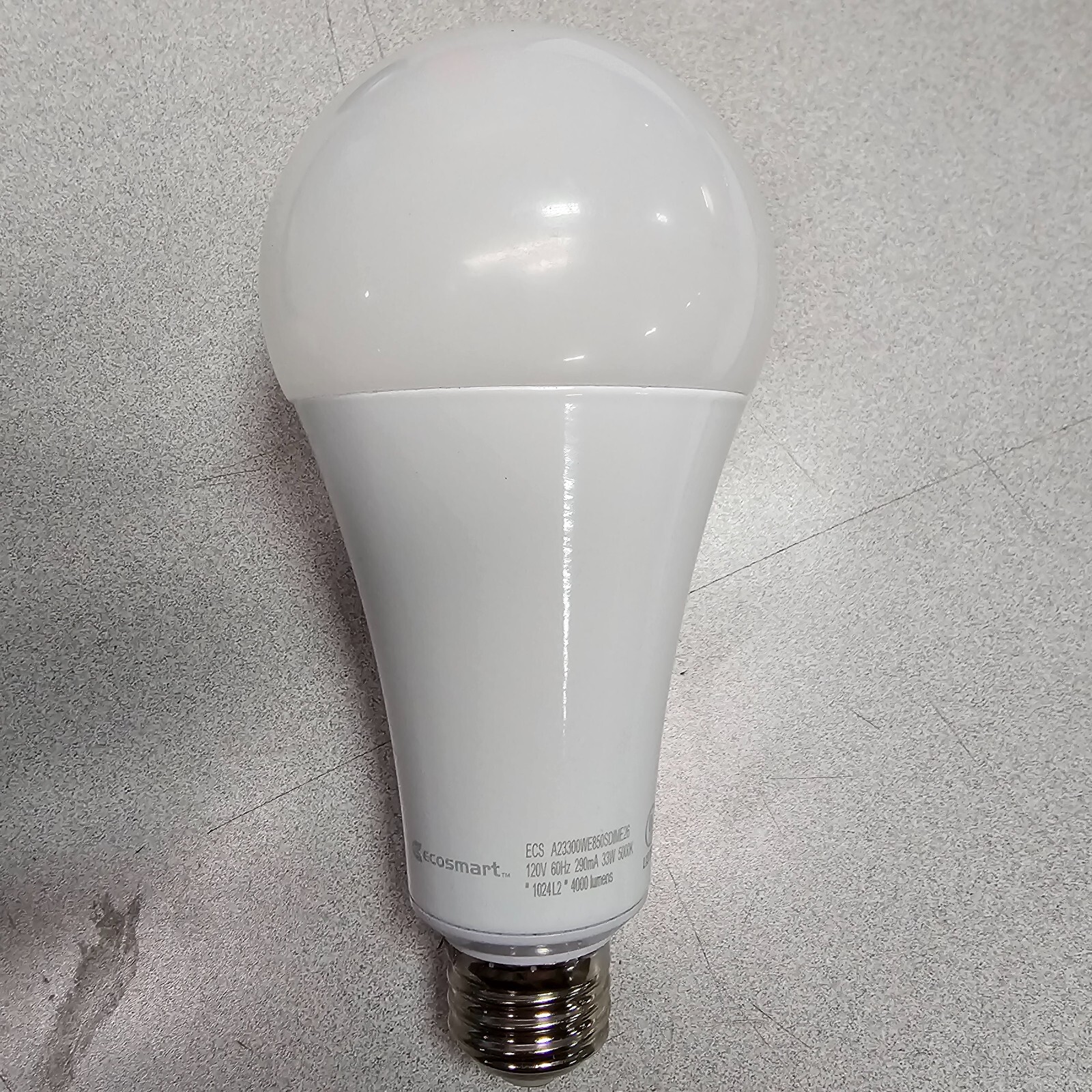 EcoSmart 300W Replacement LED Daylight Bulb, 1 Pack 300W A23 4000 lm ...