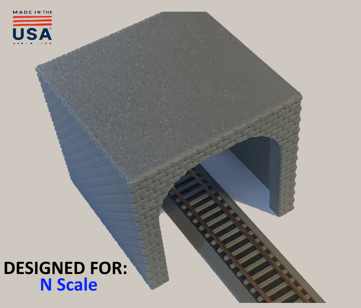 N Scale Stone Single Train Tunnel - N Model Railroad Scenery 2 inches ...