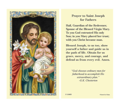 (2 copies) St. Joseph Spiritual Father Holy Prayer Card Catholic Father ...