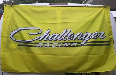 DODGE CHALLENGER RACING FLAGS. LARGE 3'X5' MOPAR, CHARGER, DUSTER 3x5 ...