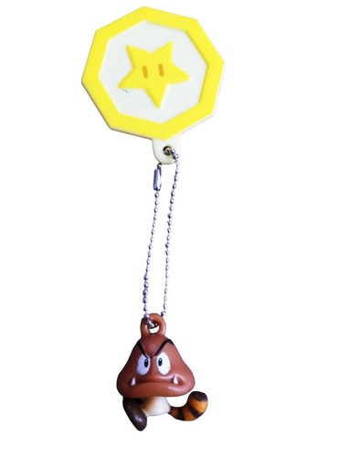 Nintendo Super Mario 3D Goomba Keychain Charm Good Condition Fun Clean ...