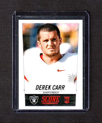 2014 Score Derek Carr Rookie Card Scorecard Parallel #364 Raiders ...