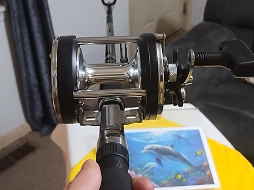 New Trolling Fishing Rod Contender 7' Med 20-25lb And Reel Calypso Blue ...