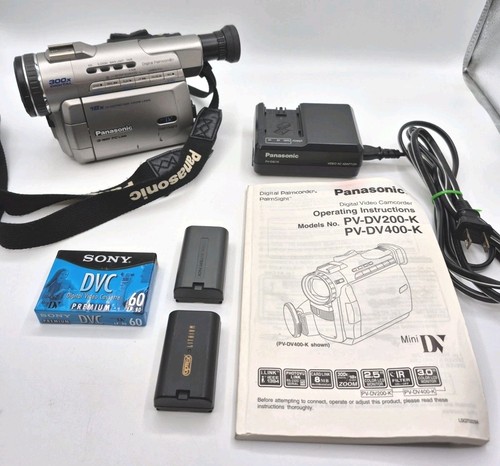 Panasonic PV-DV200-K Digital Video Camcorder W/Charger Batteries ...