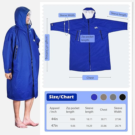 Catalonia Swim Parka for Men Women, Waterproof Surf Swimming Jacket ...