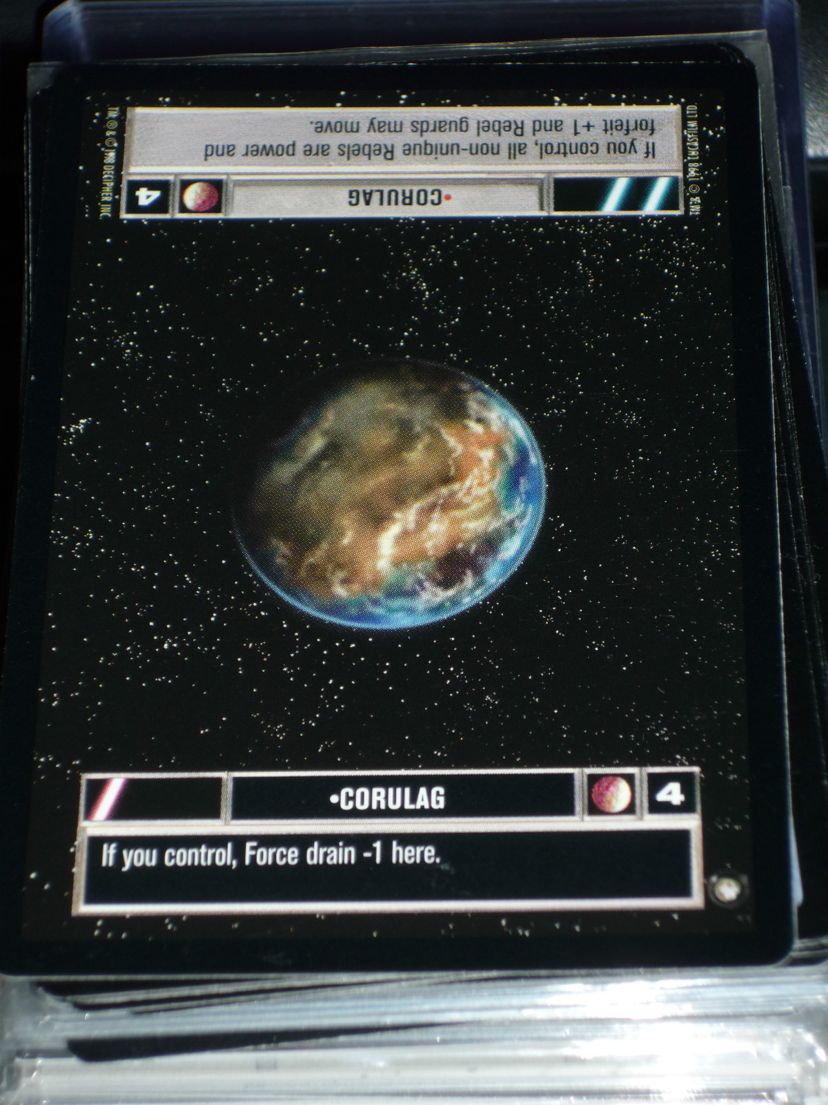 CCG STAR WARS PREMIUM RARE CARD CORULAG DECIPHER | eBay